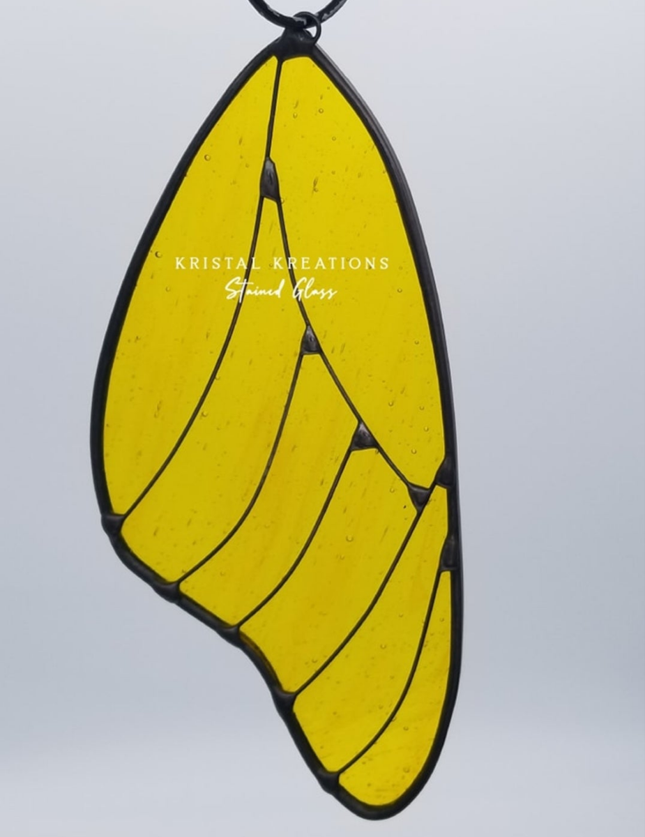 Large Stained Glass Butterfly Wing Suncatcher – Kristal Kreations
